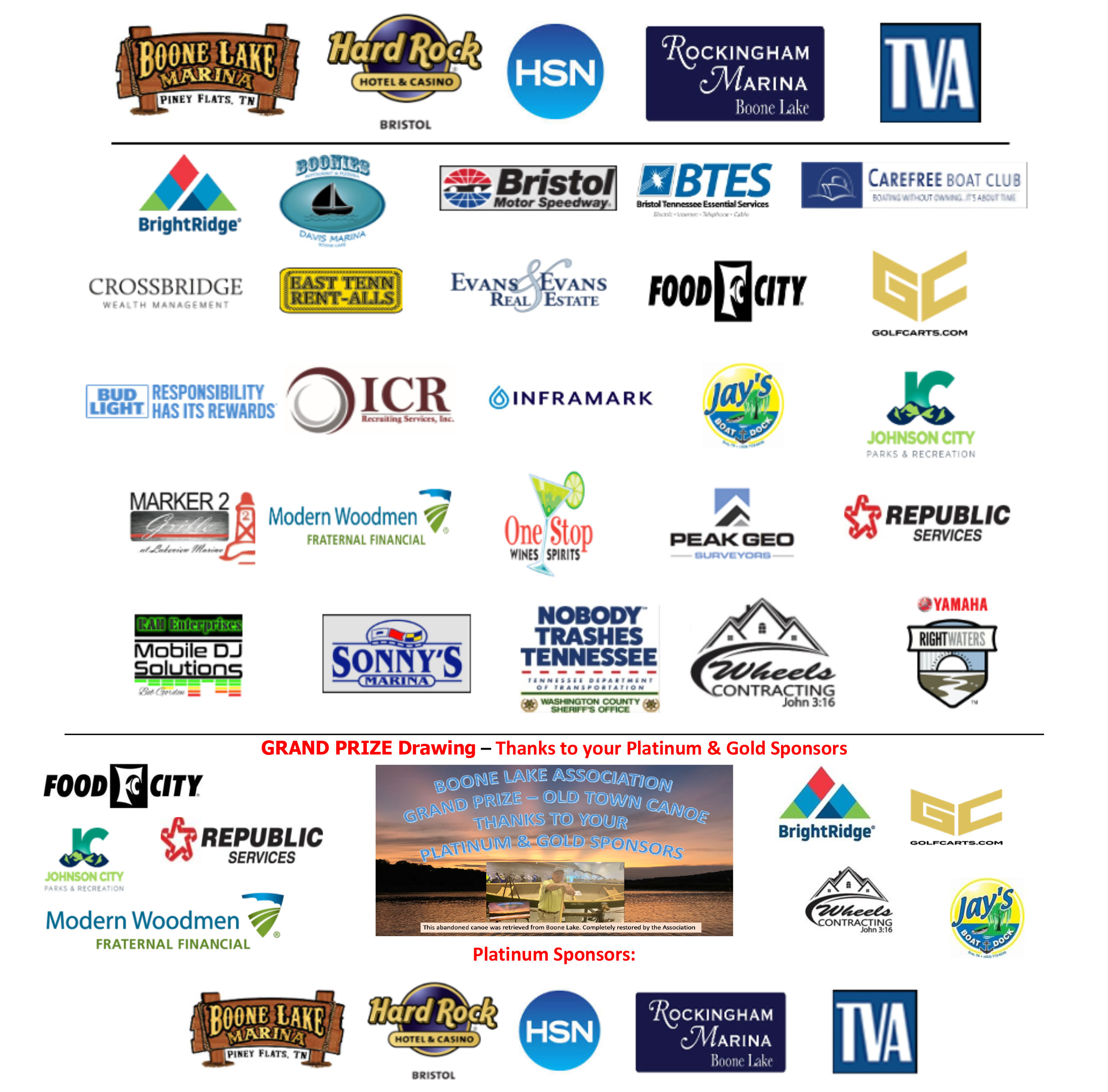 Major Sponsors | Boone Lake Association