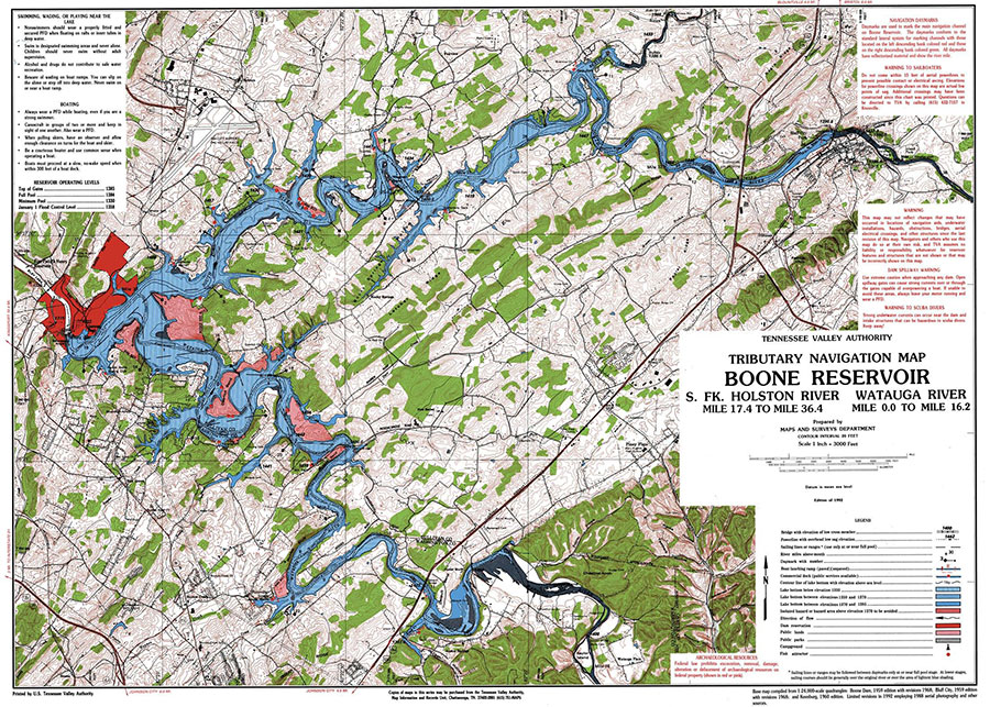 Boone Navigation Map | Boone Lake Association